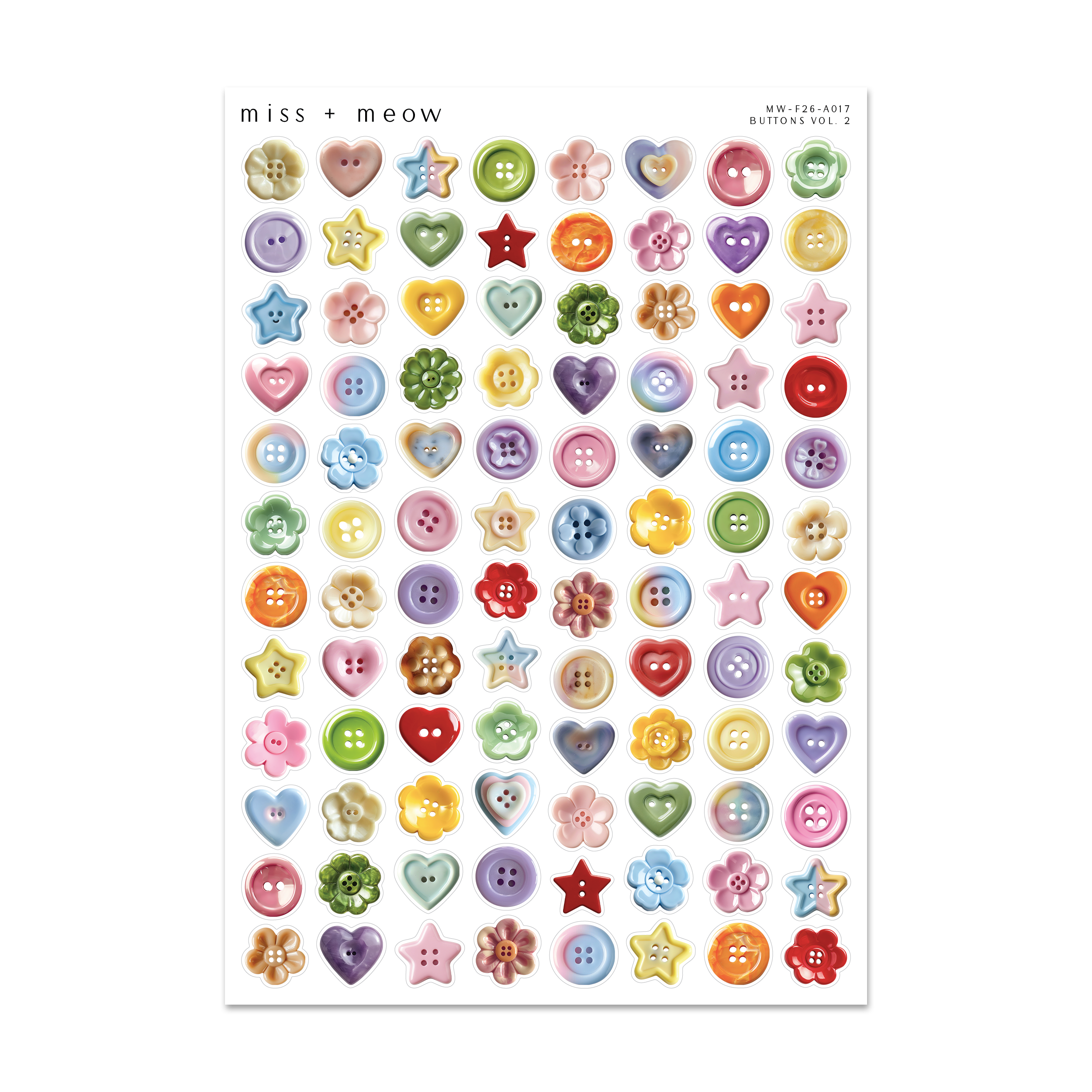Junk Journal | Buttons Vol. 2 – miss + meow