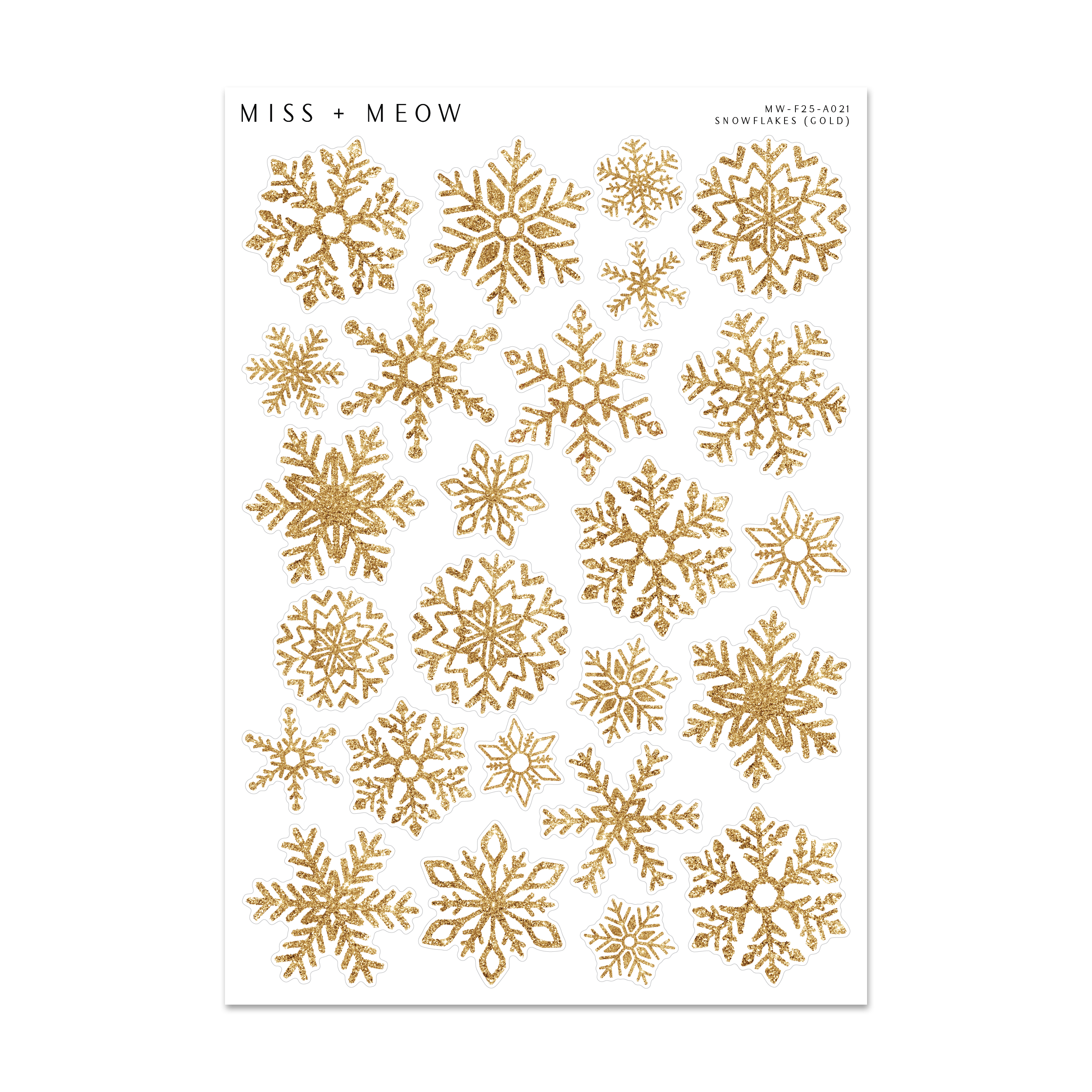 Deco | Snowflakes GOLD – miss + meow